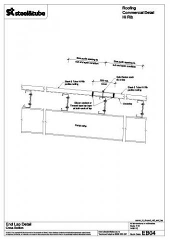 End Lap Detail | steel&tube