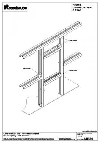 Commercial Wall - Windows Detail - Window Opening - Isometric View ...
