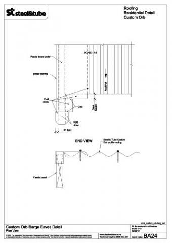 Barge Eaves Detail | steel&tube