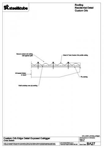 Edge Detail Exposed Outrigger | steel&tube