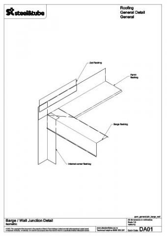 Barge / Wall Junction Detail | steel&tube