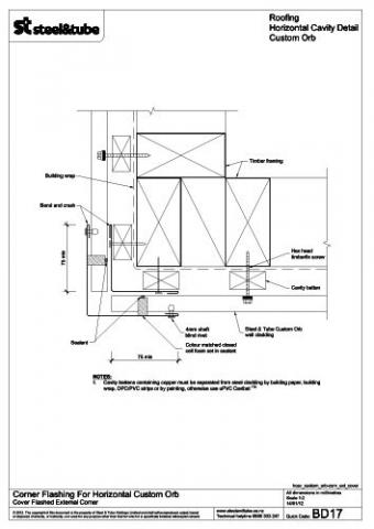 Corner Flashing For Horizontal | steel&tube