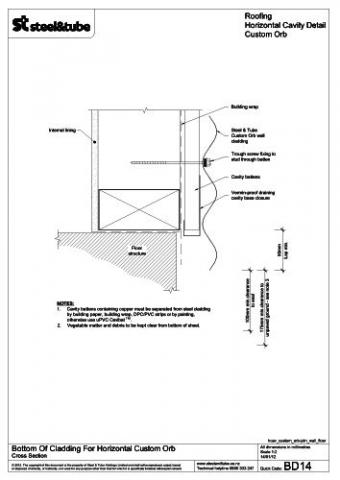 Bottom Of Cladding For Horizontal | steel&tube