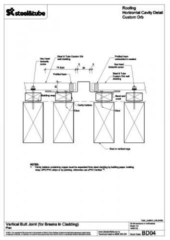 Vertical Butt Joint (for Breaks In Cladding) | steel&tube