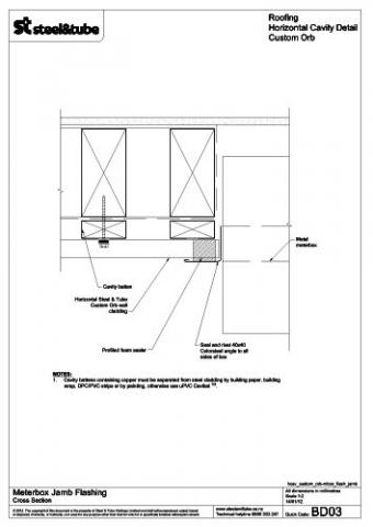 Meterbox Jamb Flashing | steel&tube