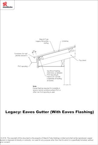 Eaves Gutter (With Eaves Flashing) | steel&tube