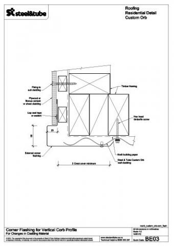 Corner Flashing -Vertical | steel&tube