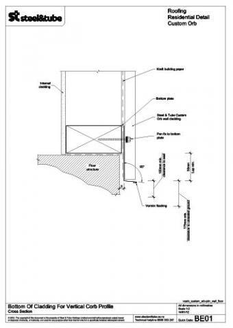 Bottom Of Cladding -Vertical | steel&tube