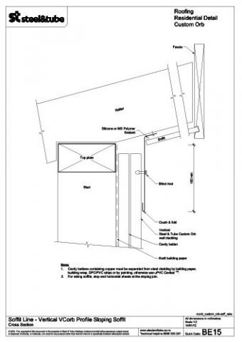 Soffit Line -Vertical Sloping Soffit | steel&tube